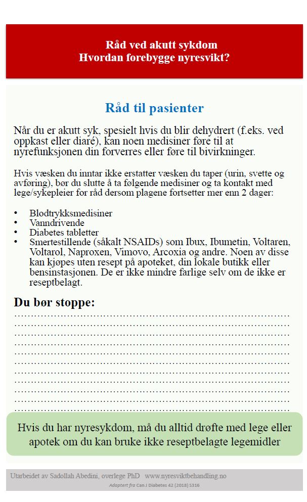 akutt nyresvikt ved akutt sykdom – nefrologiskveilede